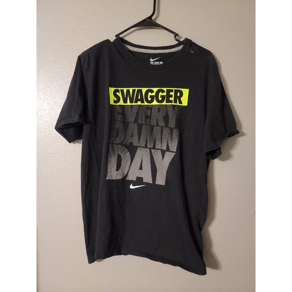 Nike | Shirts | Nike Athletic Cut The Nike Tee Black T Shirt Size Xl ...